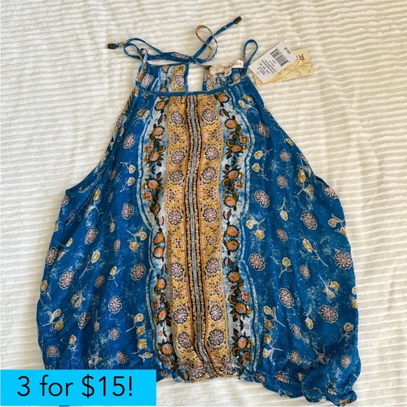 Rewind | Tops | Rewind Boho Bohemian Flowy Spaghetti Strap Printed Top ...